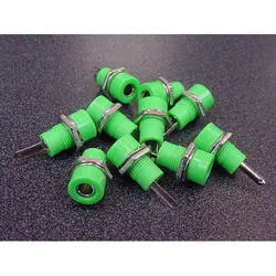 Banana Test Connector, Socket, Panel Mount, 32 A, 1 kV, Green In Pakistan