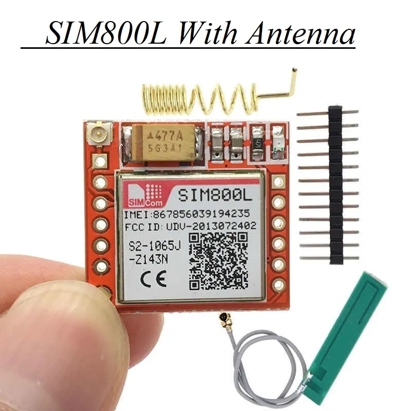 SIM800L GPRS GSM Module Micro Sim Card Board With Antenna for MCU in ...