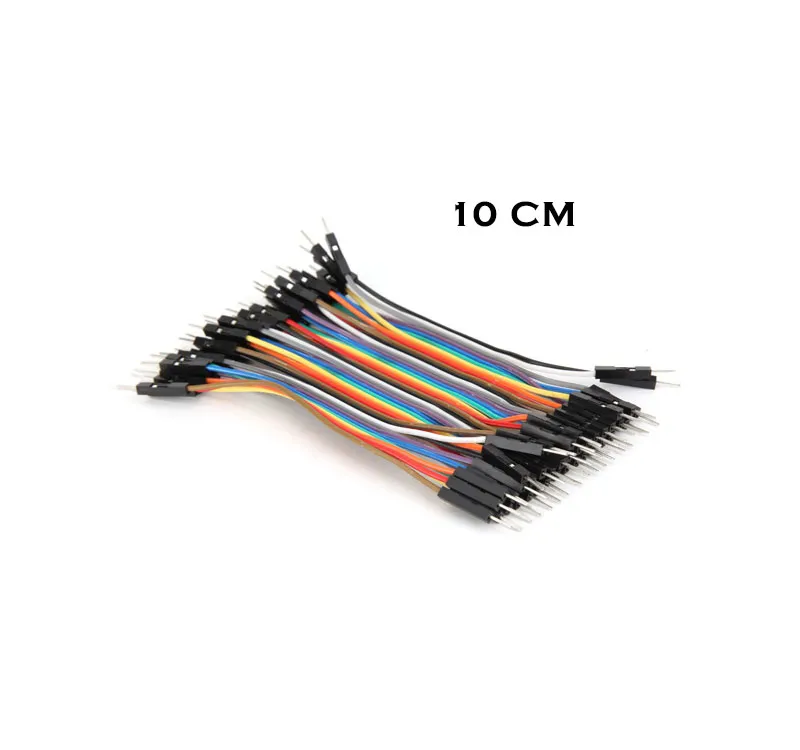 10Cm Pin To Pin Jumper Wire Dupont Line 40 Pin Male To Male Arduino ...