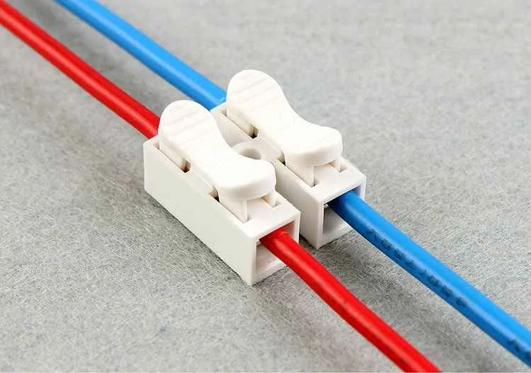 2 Point Quick Connector Cable Clamp Terminal Block Spring Connector ...