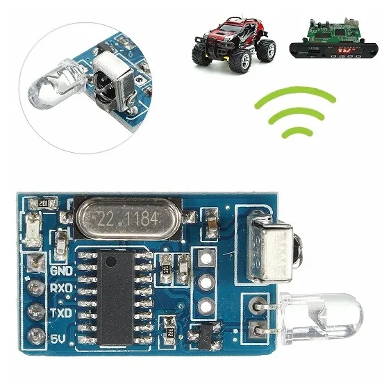 DIY 5V Wireless IR Infrared Remote Decoder Encoding Transmitter ...