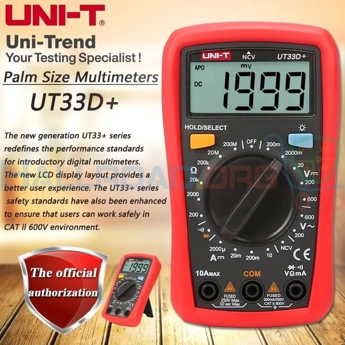 UNI T UT33D+ Palm Size Multimeter in Pakistan